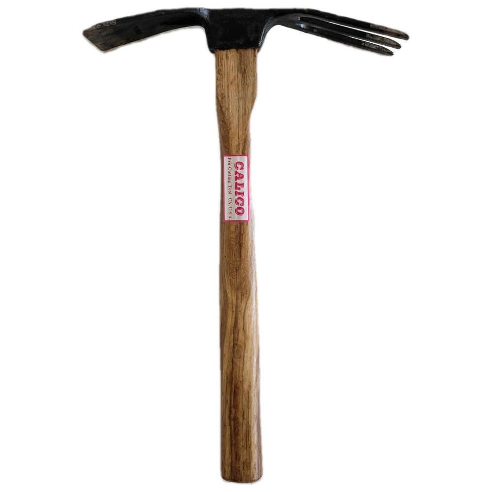 FORGED 3-PRONG HAND PICK, WOOD
