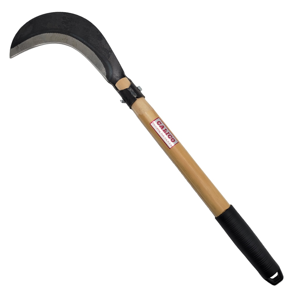 HAND SICKLE, WOOD HANDLE